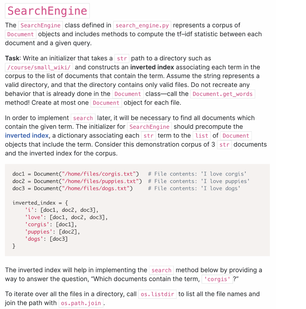 Context A search engine is an algorithm that takes a | Chegg.com