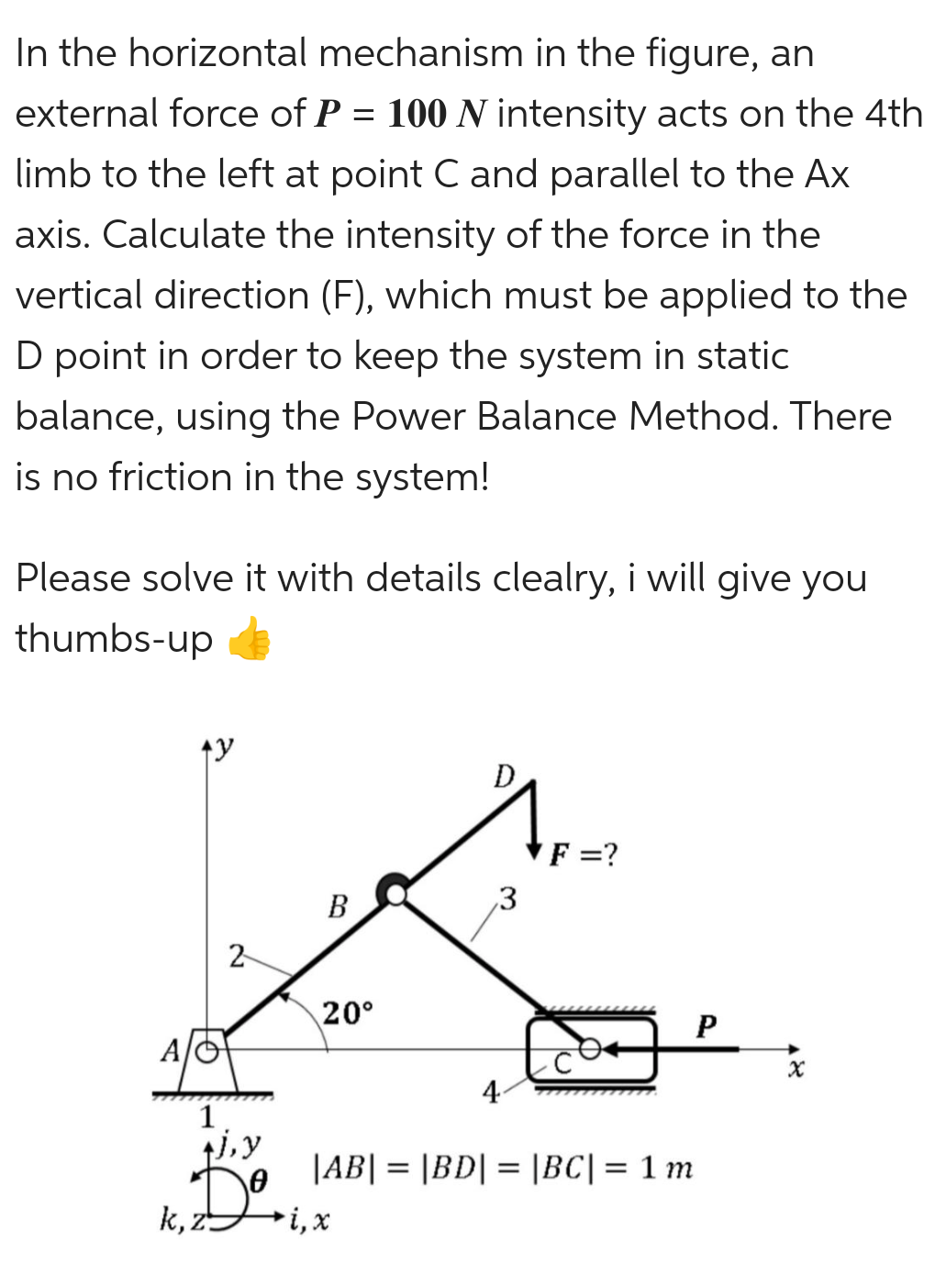 Solved In the horizontal mechanism in the figure, an | Chegg.com