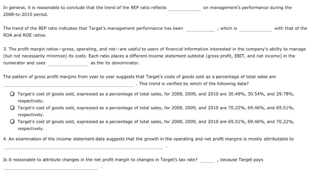 Solved Target Corporation Selected Income Statement, Balance | Chegg.com