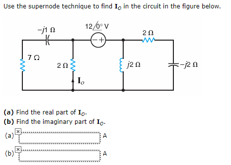 Solved Use the supernode technique to find Io in the circuit | Chegg.com