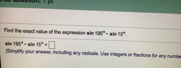 Solved ndcuonsana s Find the exact value of the expression | Chegg.com