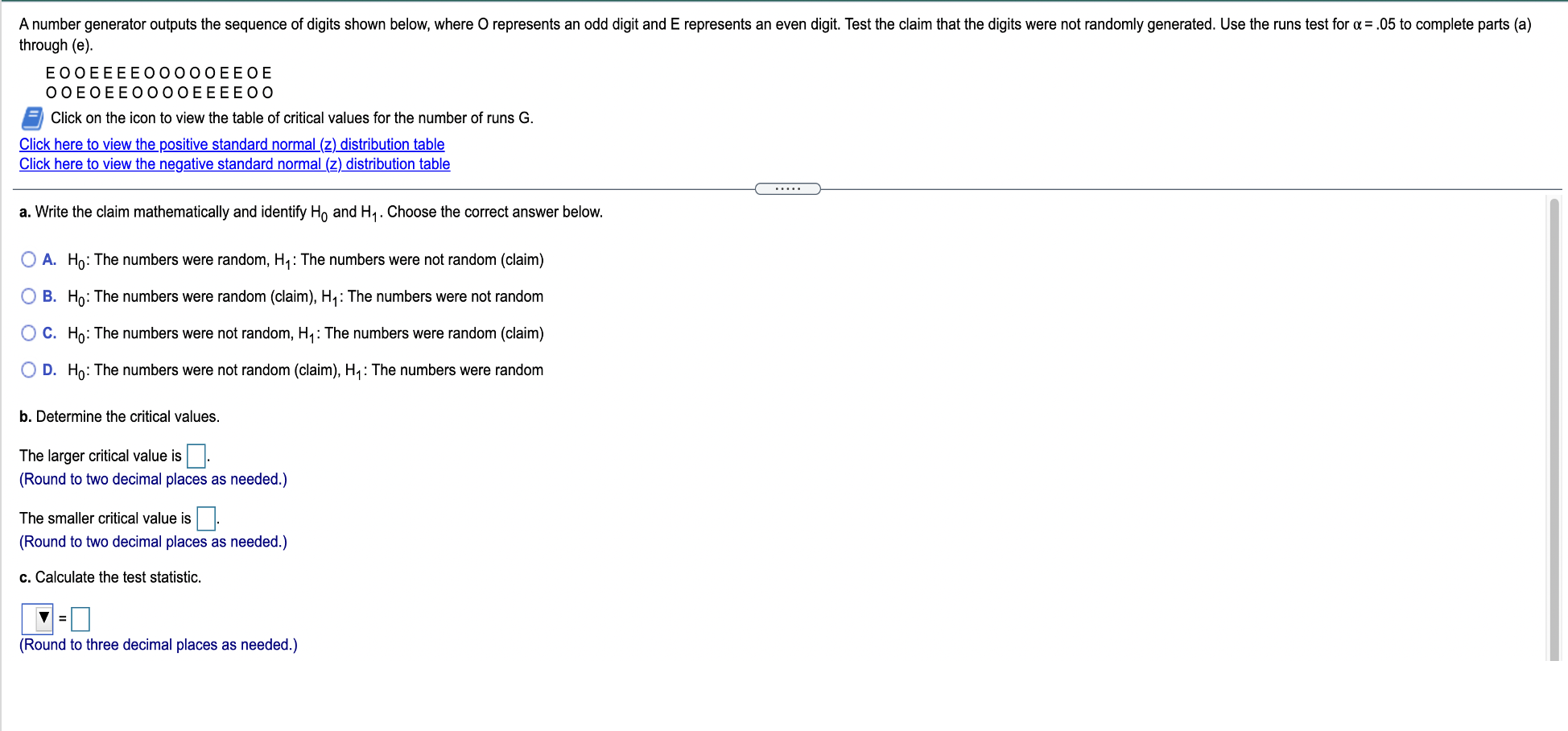 Solved A number generator outputs the sequence of digits | Chegg.com