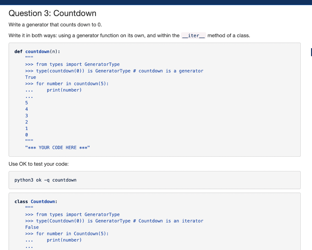 Solved 5 # 01 6 class Iteratora: 7 def init (self): 8 | Chegg.com