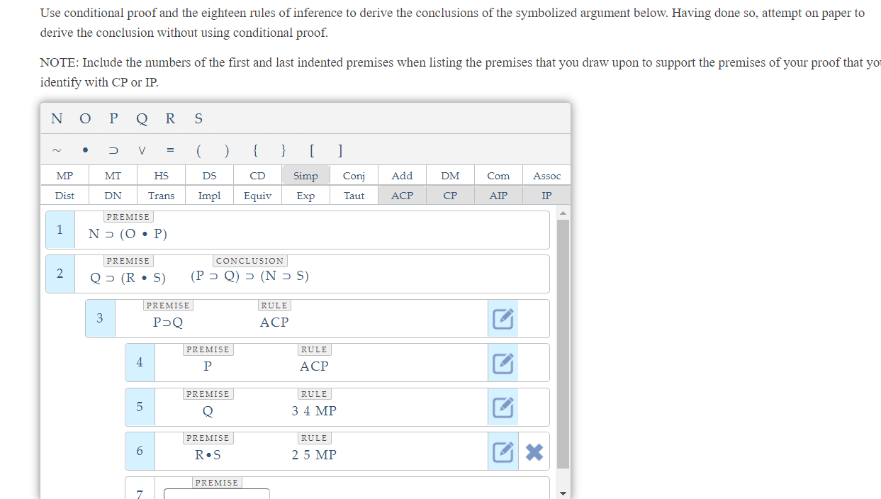 Solved Use conditional proof and the eighteen rules of | Chegg.com