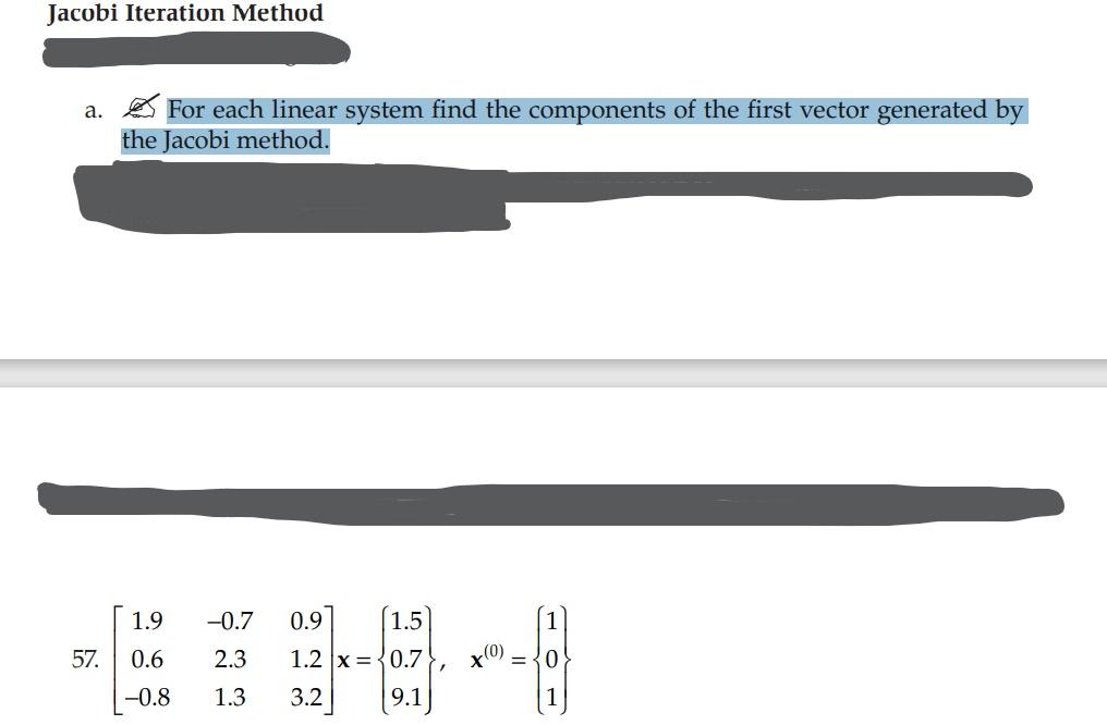 Solved Please Use The Jacobi Iteration Method By Hand