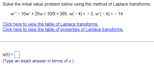 Solved Solve the initial value problem below using the | Chegg.com