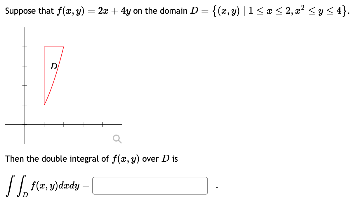 Solved Suppose that f(x,y)=2x+4y ﻿on the domain | Chegg.com