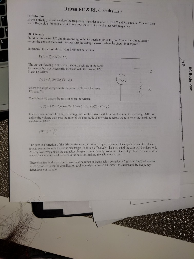Solved Driven RC &RL Circuits Lab Introduction In this | Chegg.com