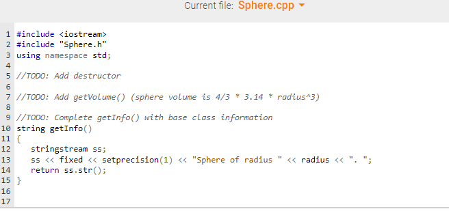 Solved Shape class (shape.h) Complete the header of Shape by | Chegg.com