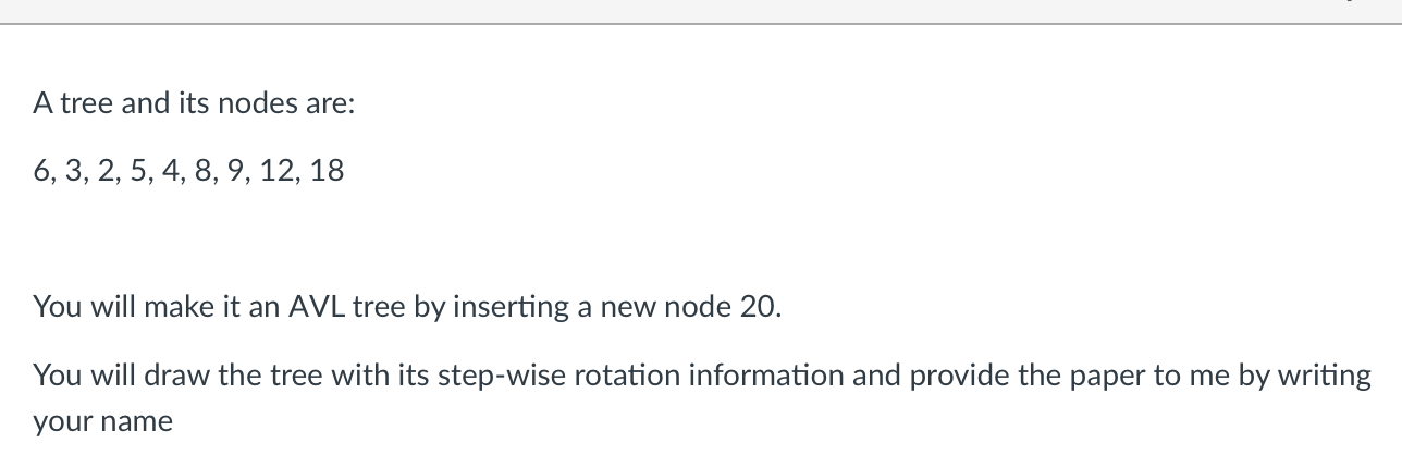 Solved A tree and its nodes are: 6, 3, 2, 5, 4, 8, 9, 12, 18 | Chegg.com