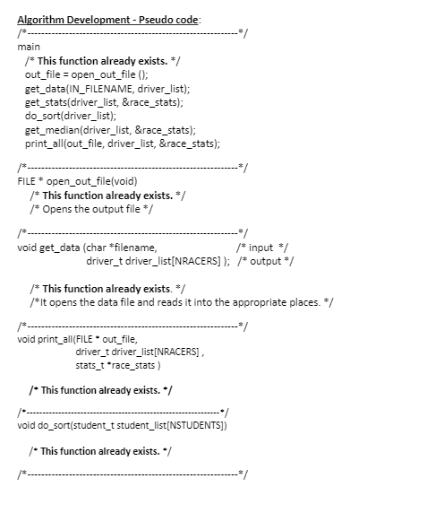 Solved (1) First in lab7.h, you need to declare a structure | Chegg.com