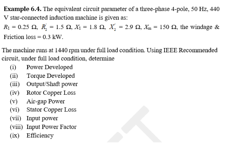 Solved Example 6.4. ﻿The equivalent circuit parameter of ﻿a | Chegg.com