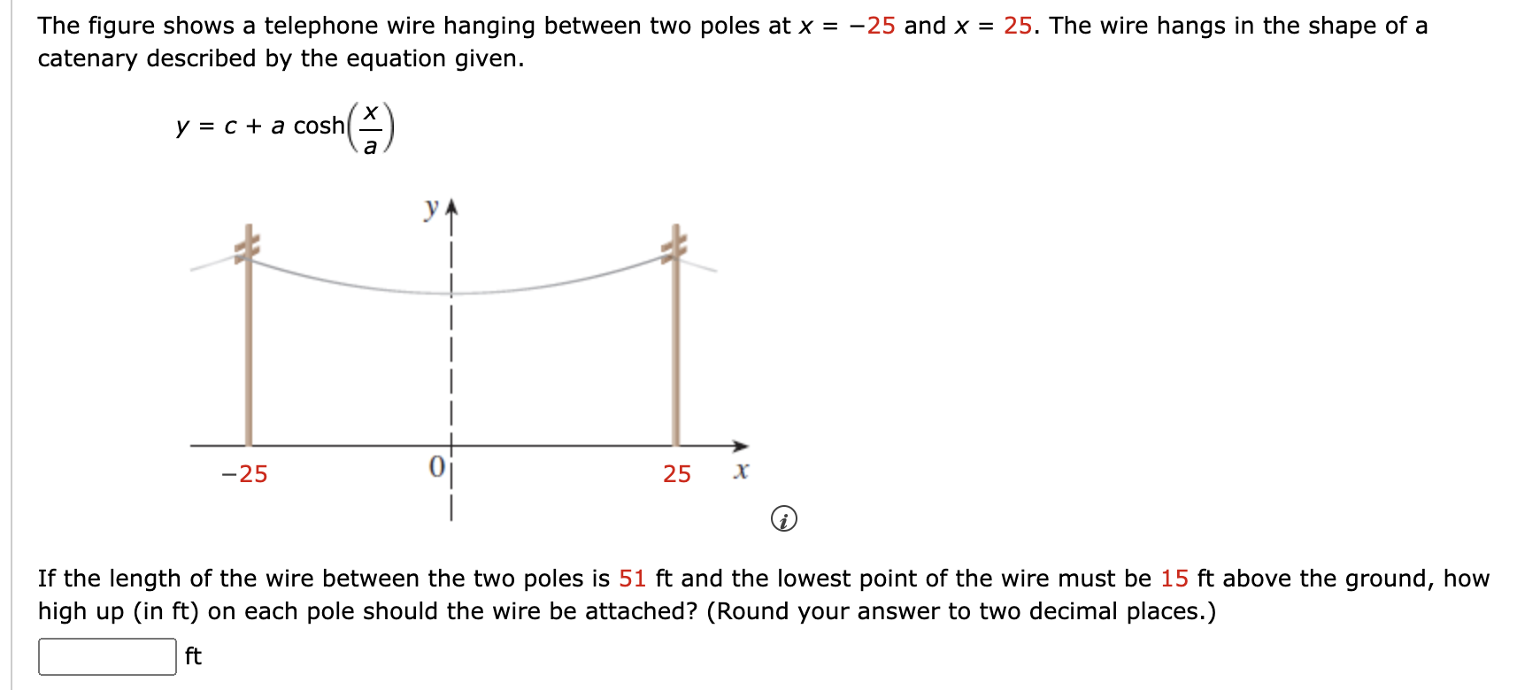 Solved The figure shows a telephone wire hanging between two | Chegg.com