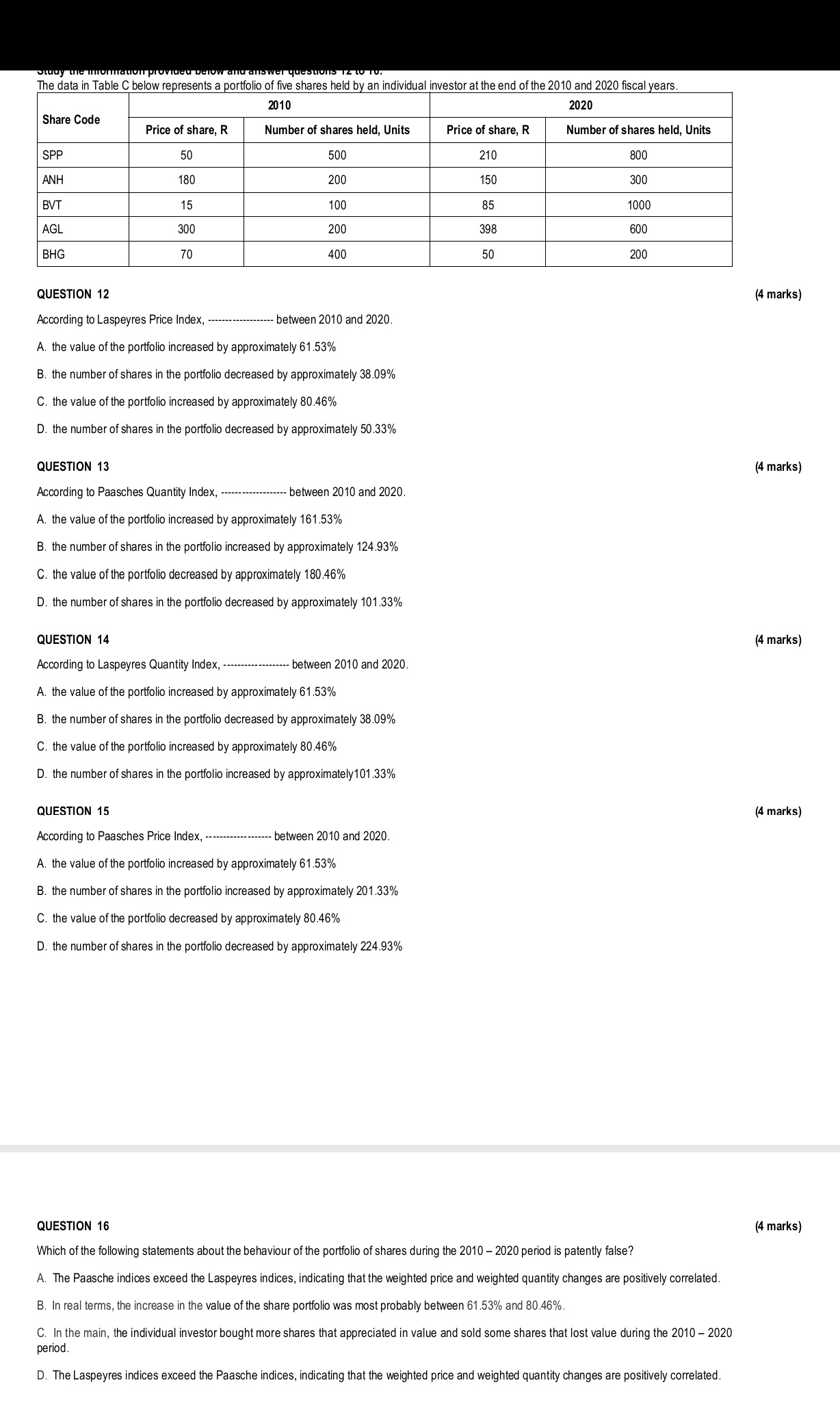 Solved SECTION C (20 ﻿MARKS)Study the information provided | Chegg.com