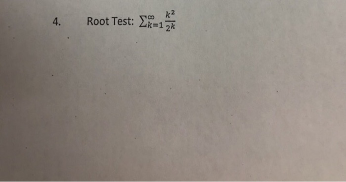 Solved Root Test: Σ | Chegg.com