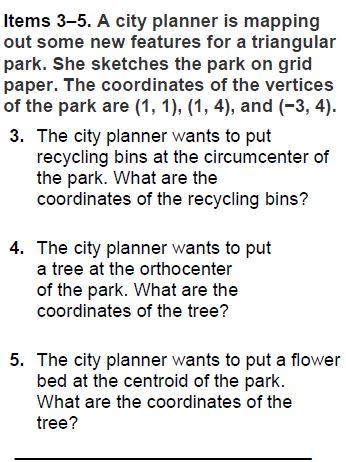 Solved Items 3-5. A city planner is mapping out some new | Chegg.com