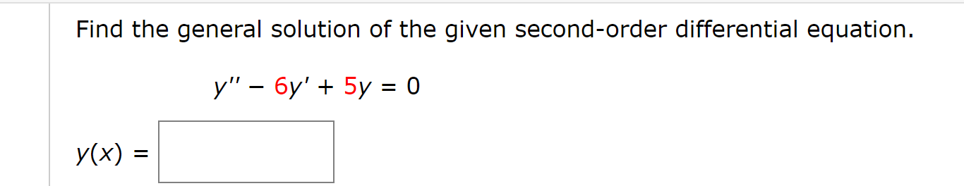 Solved Find the general solution of the given second-order | Chegg.com