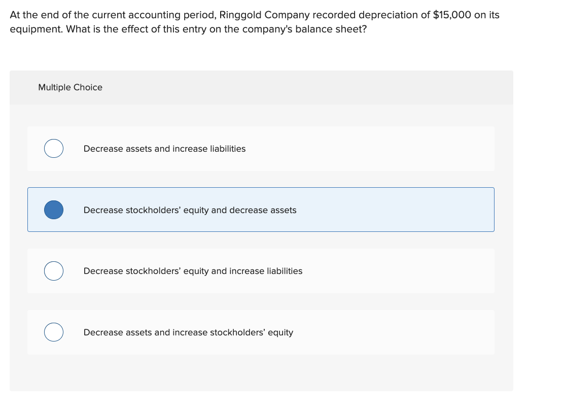 Solved At the end of the current accounting period, Ringgold | Chegg.com
