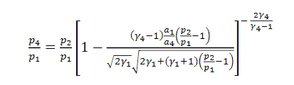p1p4=p1p2⎣⎡1−2γ12γ1+(γ1+1)(p1p2−1)(γ4−1)a4a1(p1p2−1)⎦ | Chegg.com