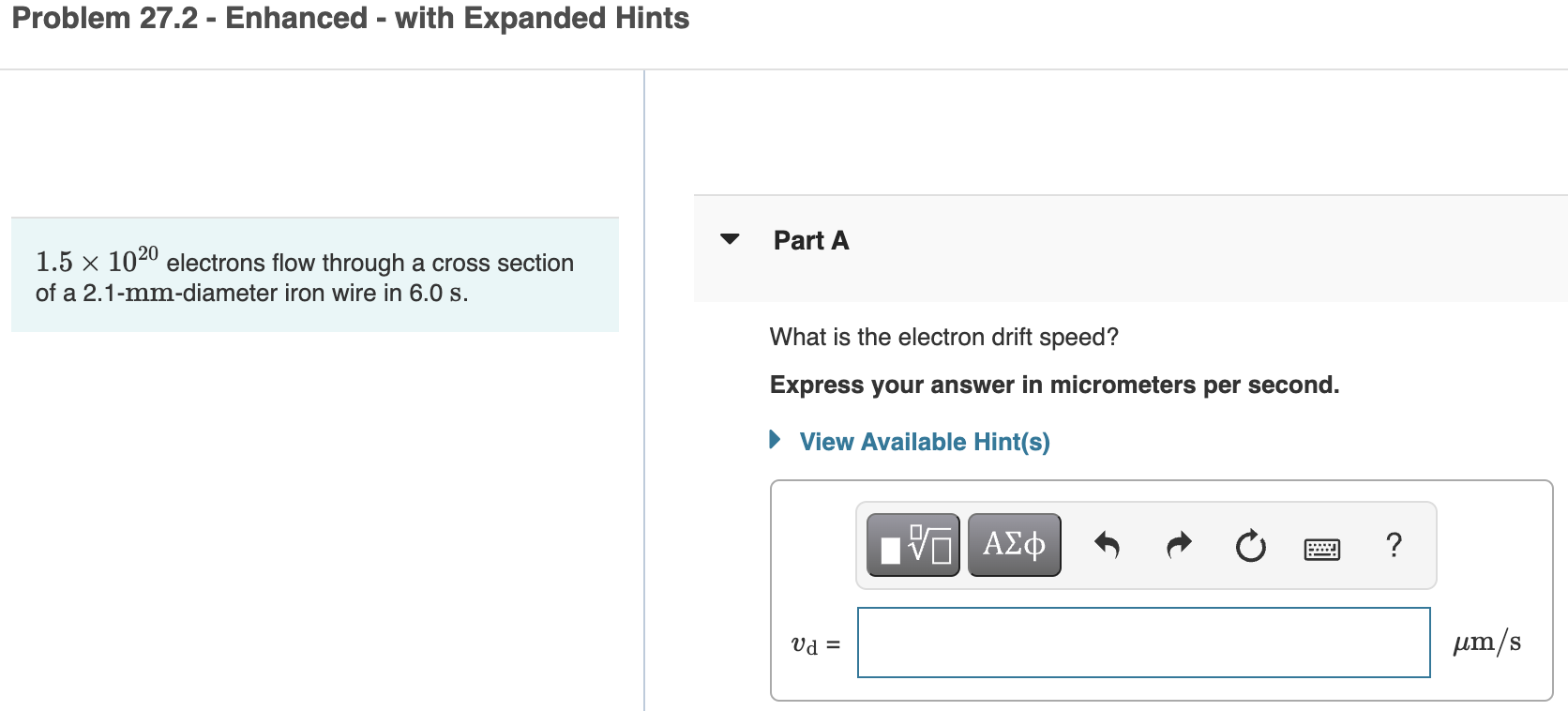 Solved Problem 27.2 - Enhanced - with Expanded Hints | Chegg.com