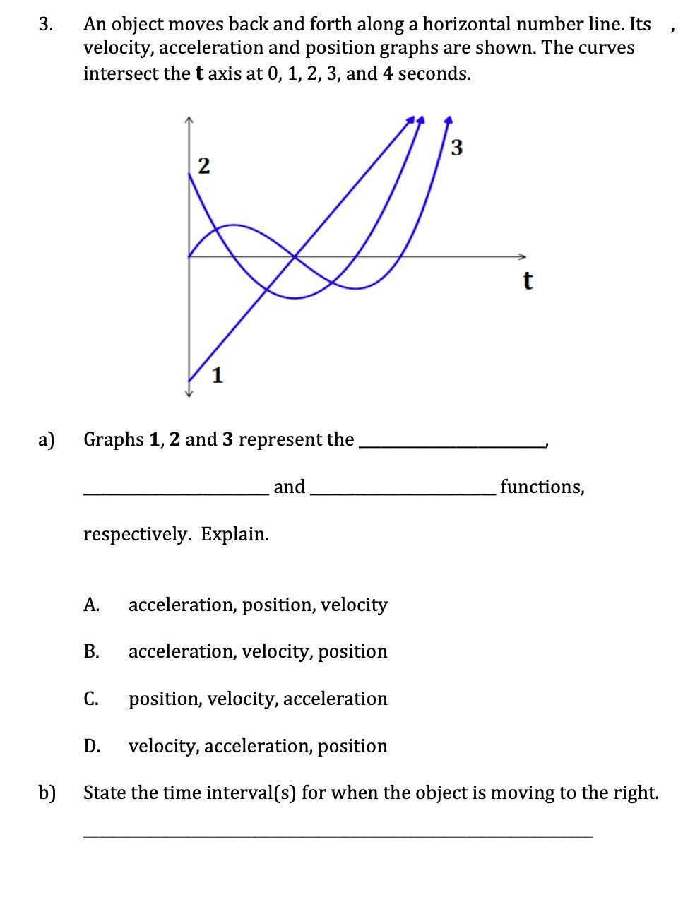 Solved 3. An object moves back and forth along a horizontal | Chegg.com