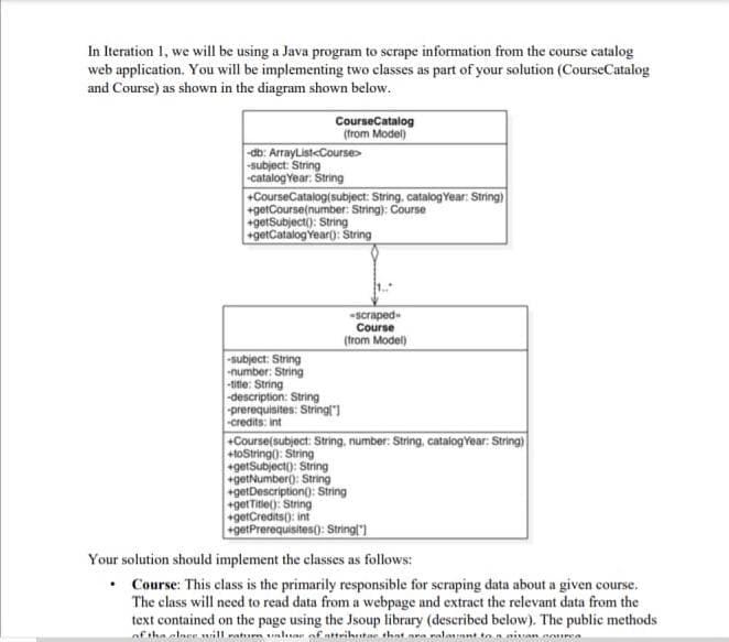 To summarize, for the Course class implementation you | Chegg.com