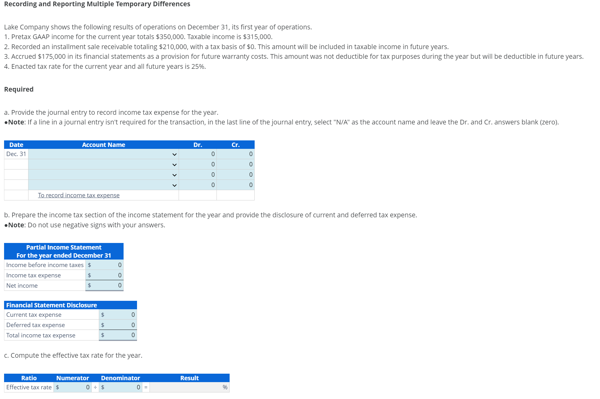 Solved Recording and Reporting Multiple Temporary | Chegg.com