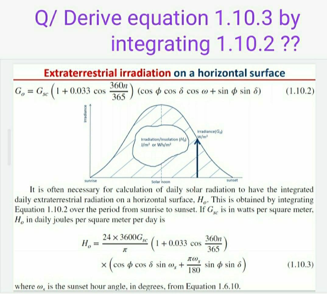 Solved Q/ Derive equation 1.10.3 by integrating 1.10.2 ?? | Chegg.com