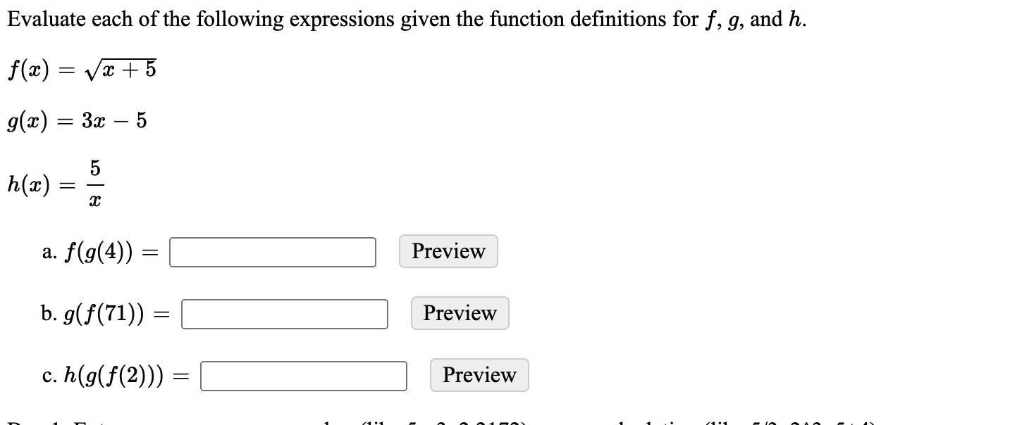 Solved Evaluate each of the following expressions given the | Chegg.com