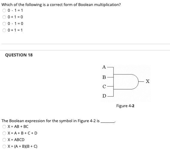 Solved Which of the following is a correct form of Boolean | Chegg.com