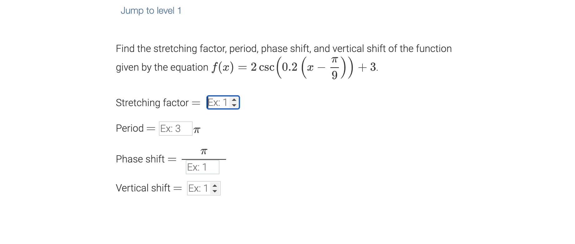 Solved Jump To Level 1 Find The Stretching Factor Period
