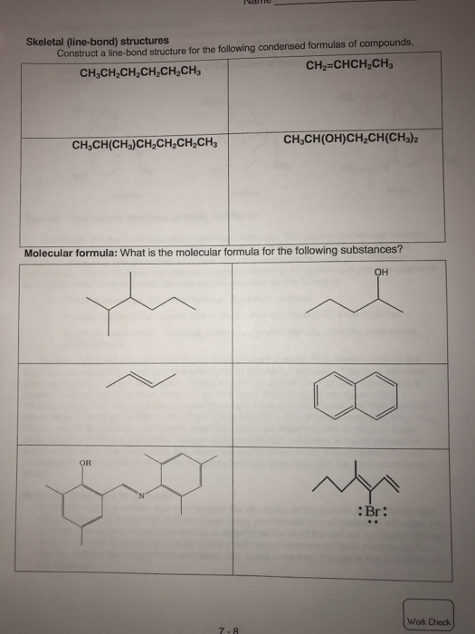Solved Skeletal (line-bond) structures Construct a line-bond | Chegg.com