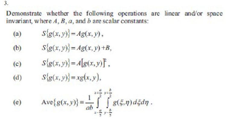 Solved Demonstrate whether the following operations are | Chegg.com