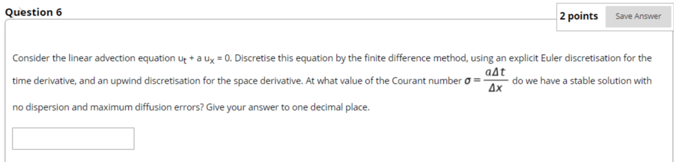 Solved Question 6 2 points Save Answer Consider the linear | Chegg.com