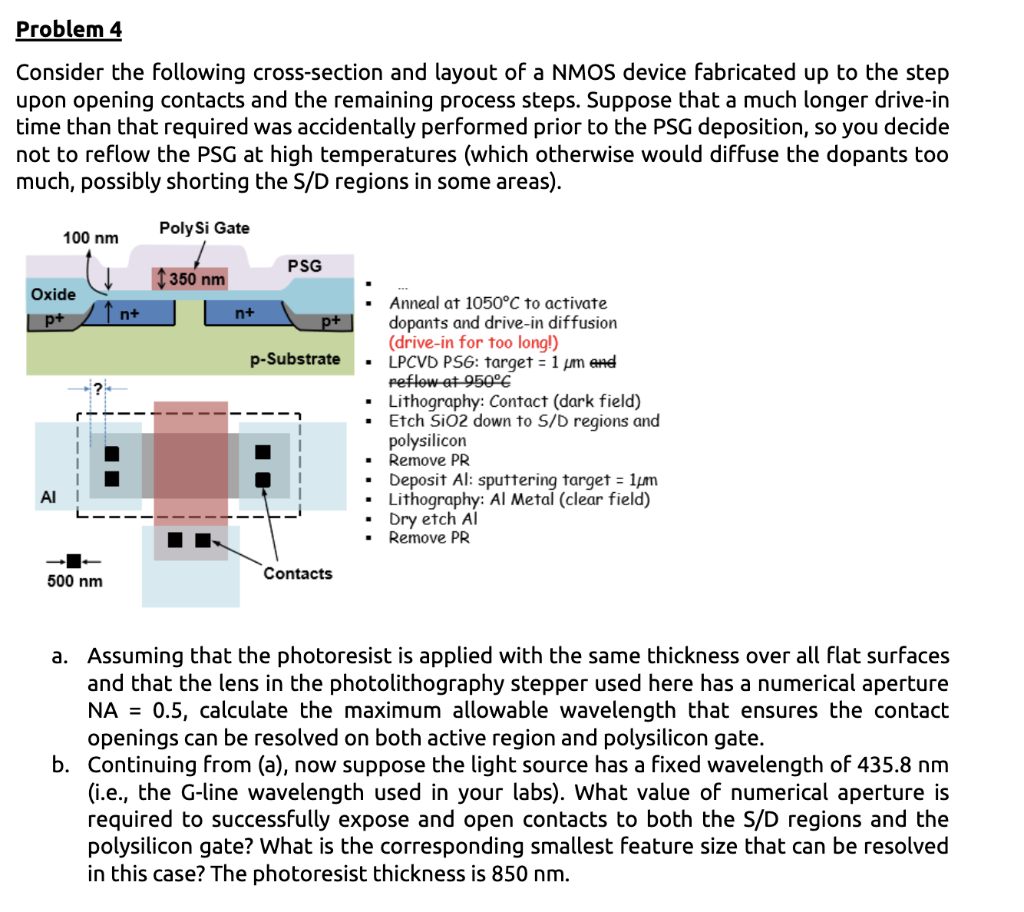 Solved Consider the following cross-section and layout of a | Chegg.com