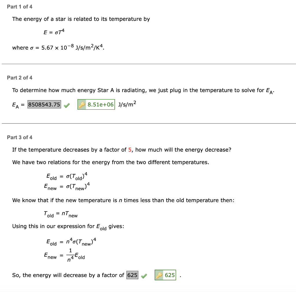 Solved Star A has a temperature of 3,500 K. How much energy | Chegg.com