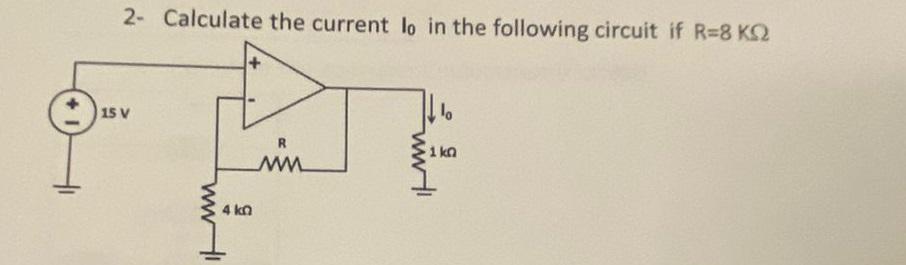 Solved 2- Calculate the current I0 in the following circuit | Chegg.com