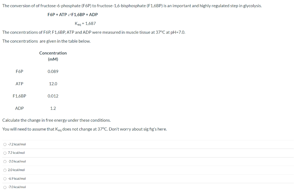 Solved The conversion of of fructose-6-phosphate (F6P) to | Chegg.com