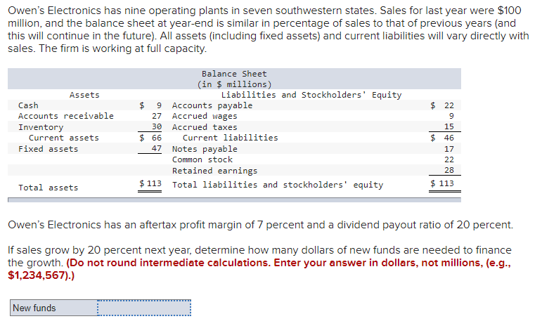 Solved Owen's Electronics has nine operating plants in seven | Chegg.com