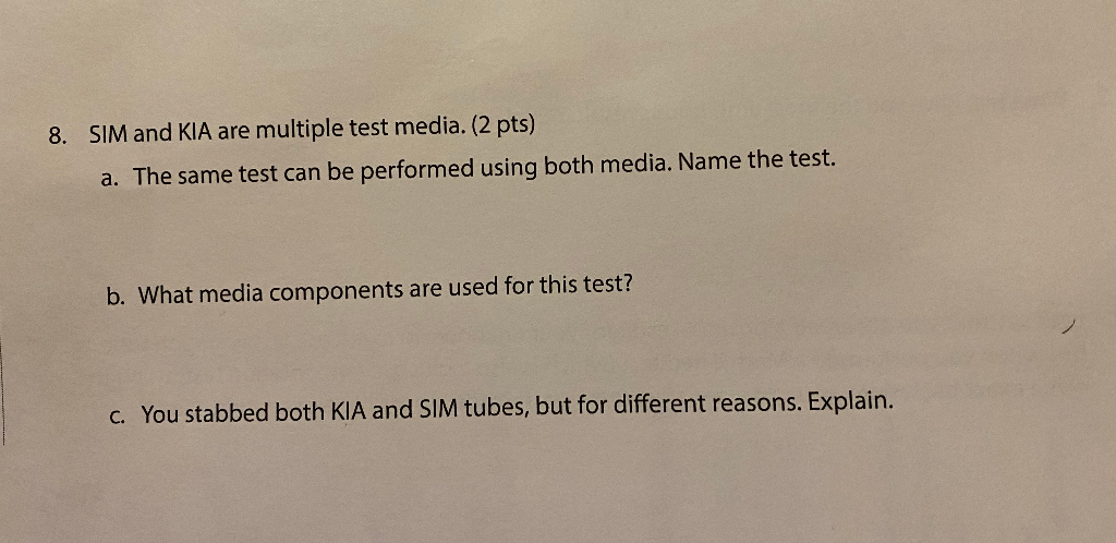 Solved This is a question from unknown bacteria lab, please | Chegg.com