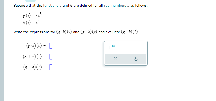 Solved Suppose that the functions g and h are defined for | Chegg.com