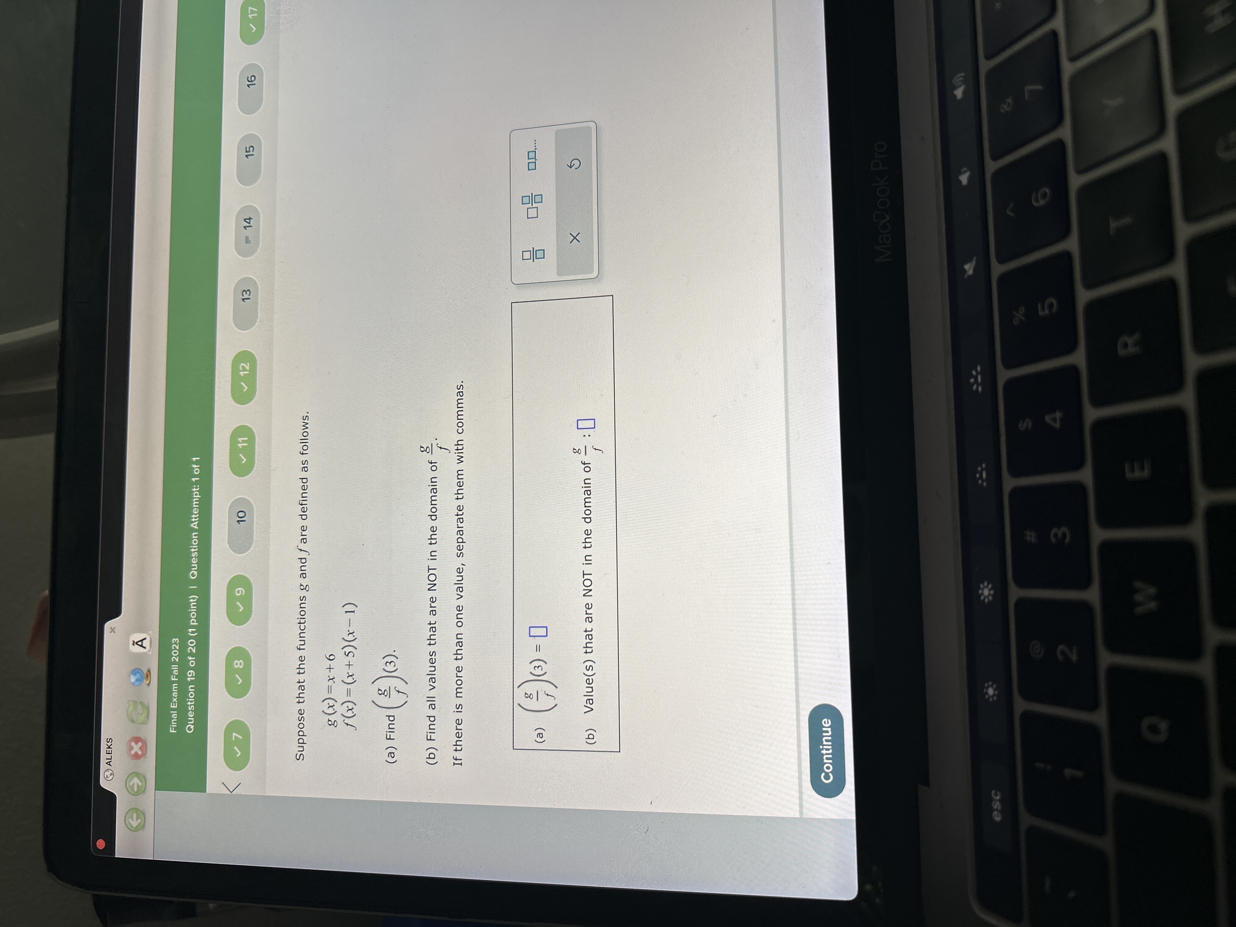 Solved Suppose that the functions g and f are defined as | Chegg.com