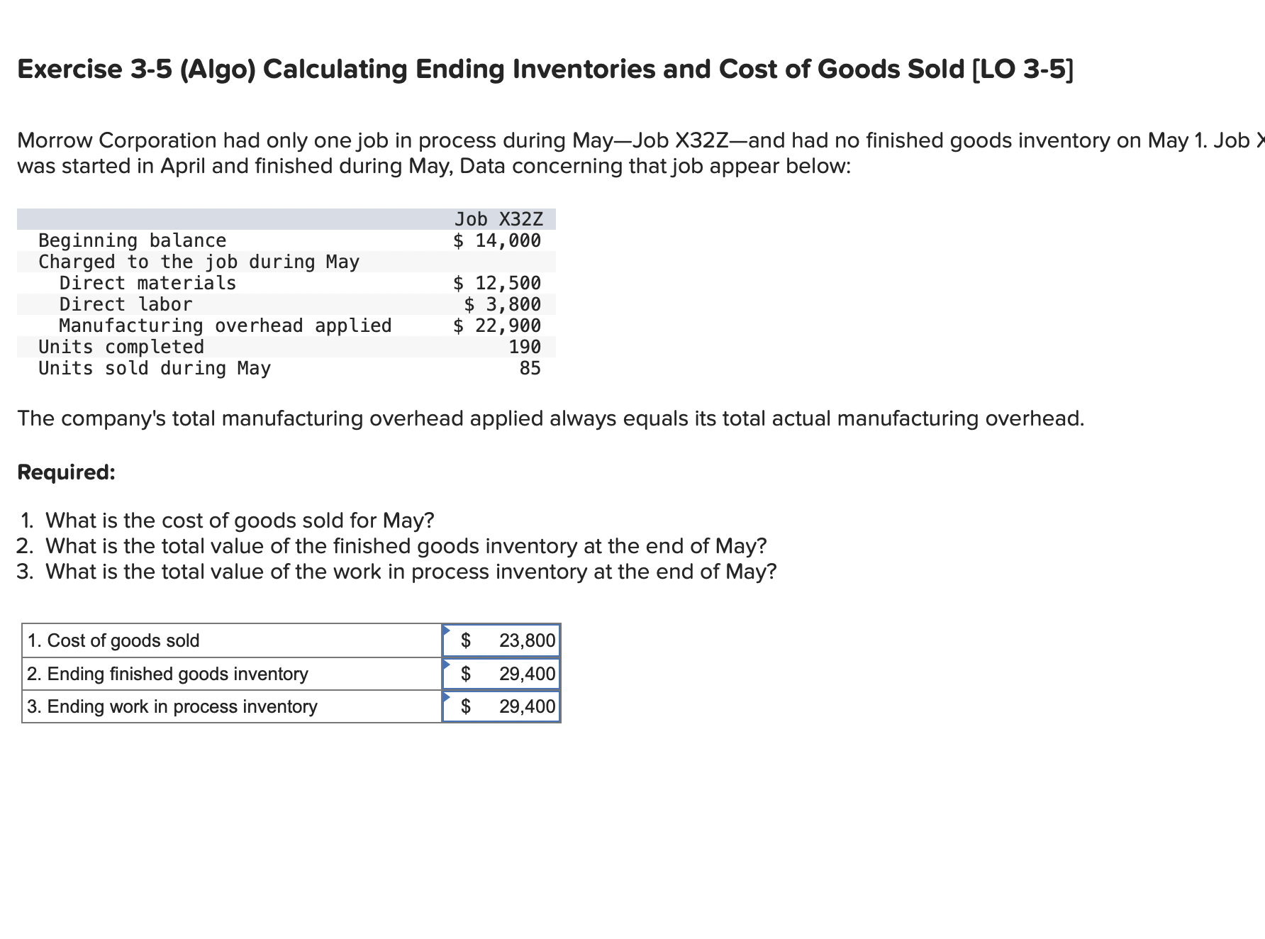 Solved Exercise 3-5 (Algo) ﻿Calculating Ending Inventories | Chegg.com