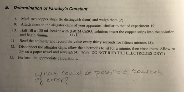 Solved Sources Of Error In Your Calculation In Part B Which