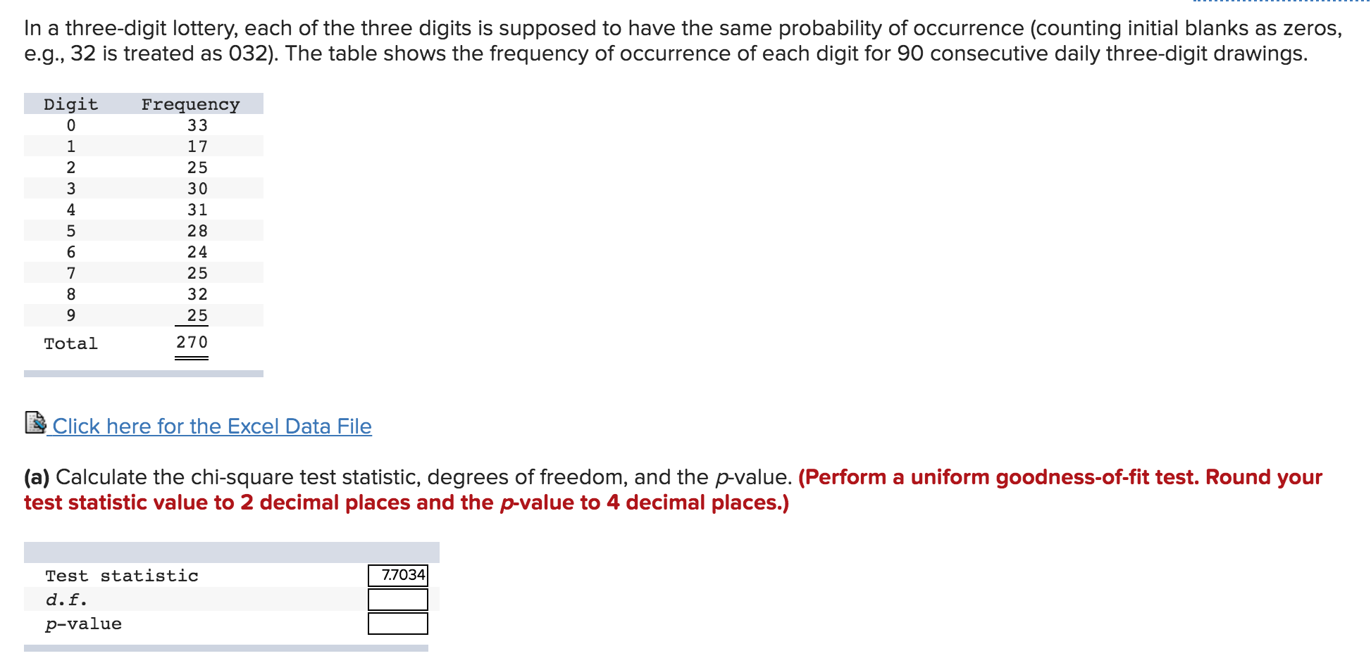Solved In a three-digit lottery, each of the three digits is | Chegg.com