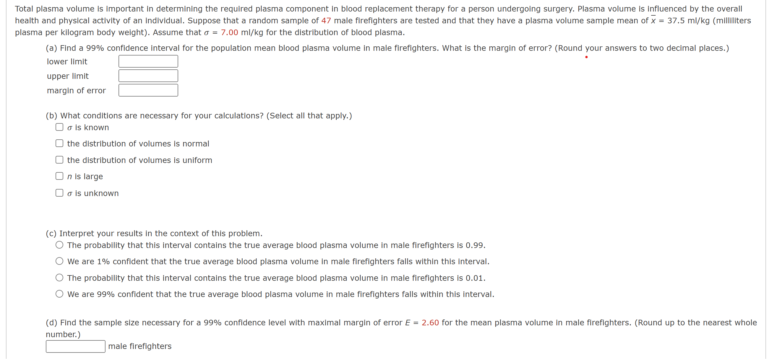 Solved plasma per kilogram body weight). Assume that | Chegg.com