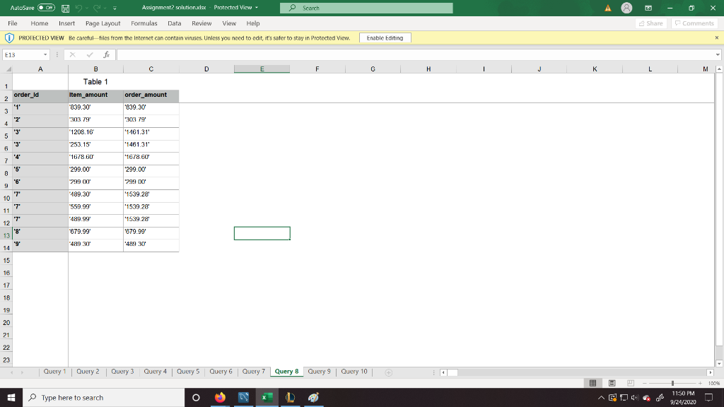 Solved How do I get my query output to look like this | Chegg.com
