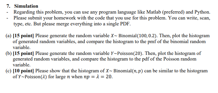 7. Simulation - Regarding this problem, you can use | Chegg.com