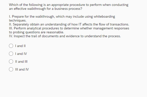 Solved Which of the following is an appropriate procedure to | Chegg.com