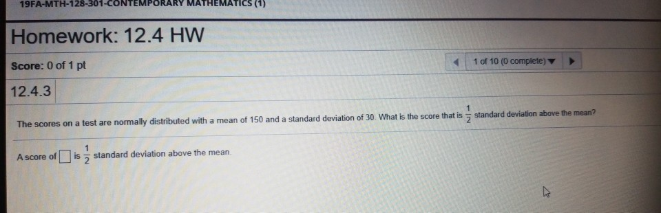 Solved 19FA-MTH-128-301-CONTEMPORARY MATHEMATICS (1) | Chegg.com